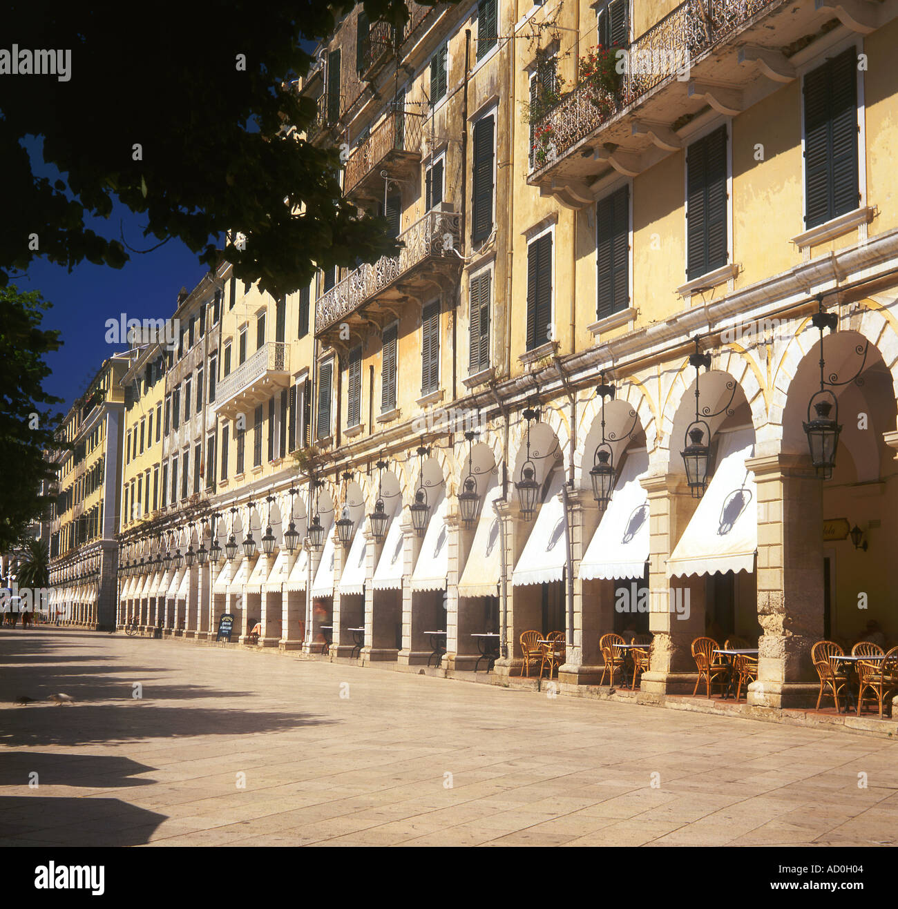 The Liston Esplanade Corfu Town Corfu Greek Islands Ionian Sea Europe ...