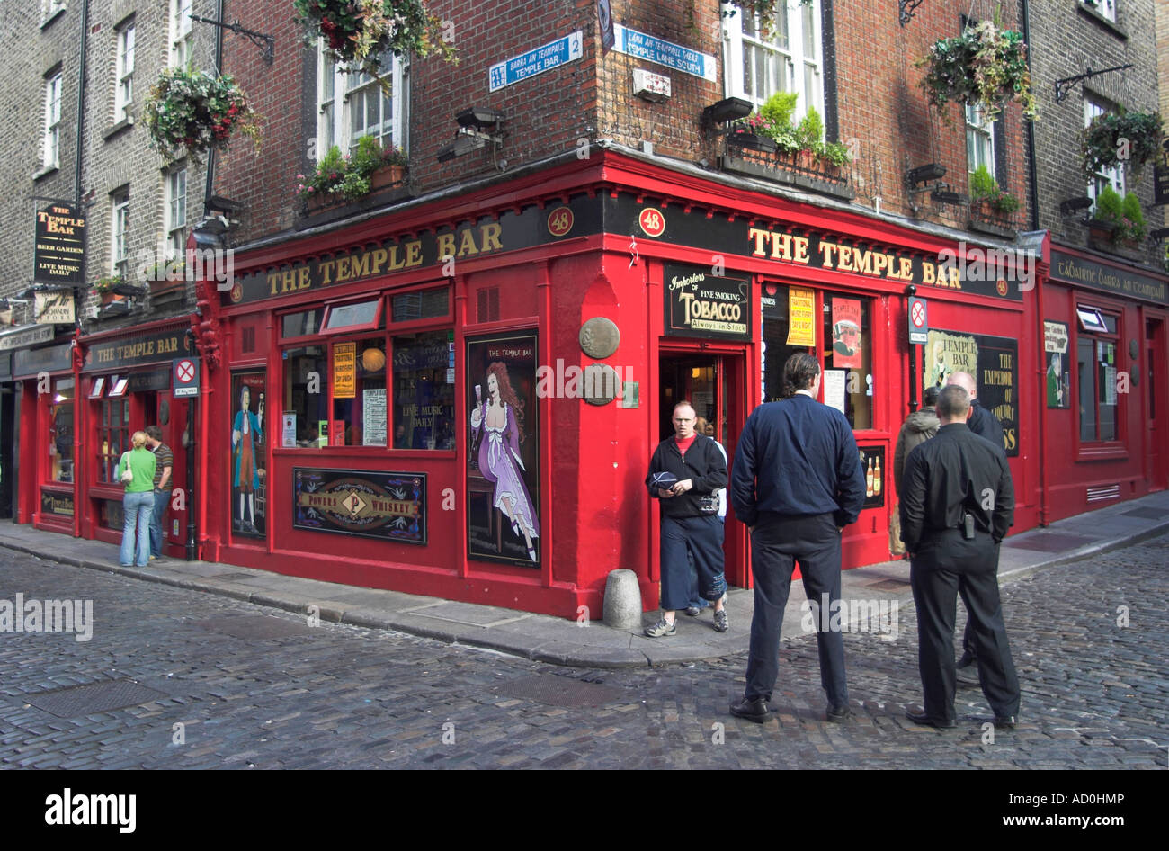 The Temple Bar People outside The Temple Bar Temple Bar Dublin County ...