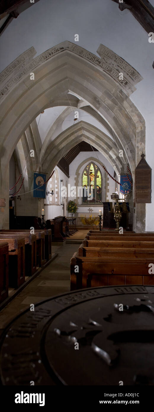 Interior of the Church of St Margaret of Antioch Chilmark Wiltshire ...