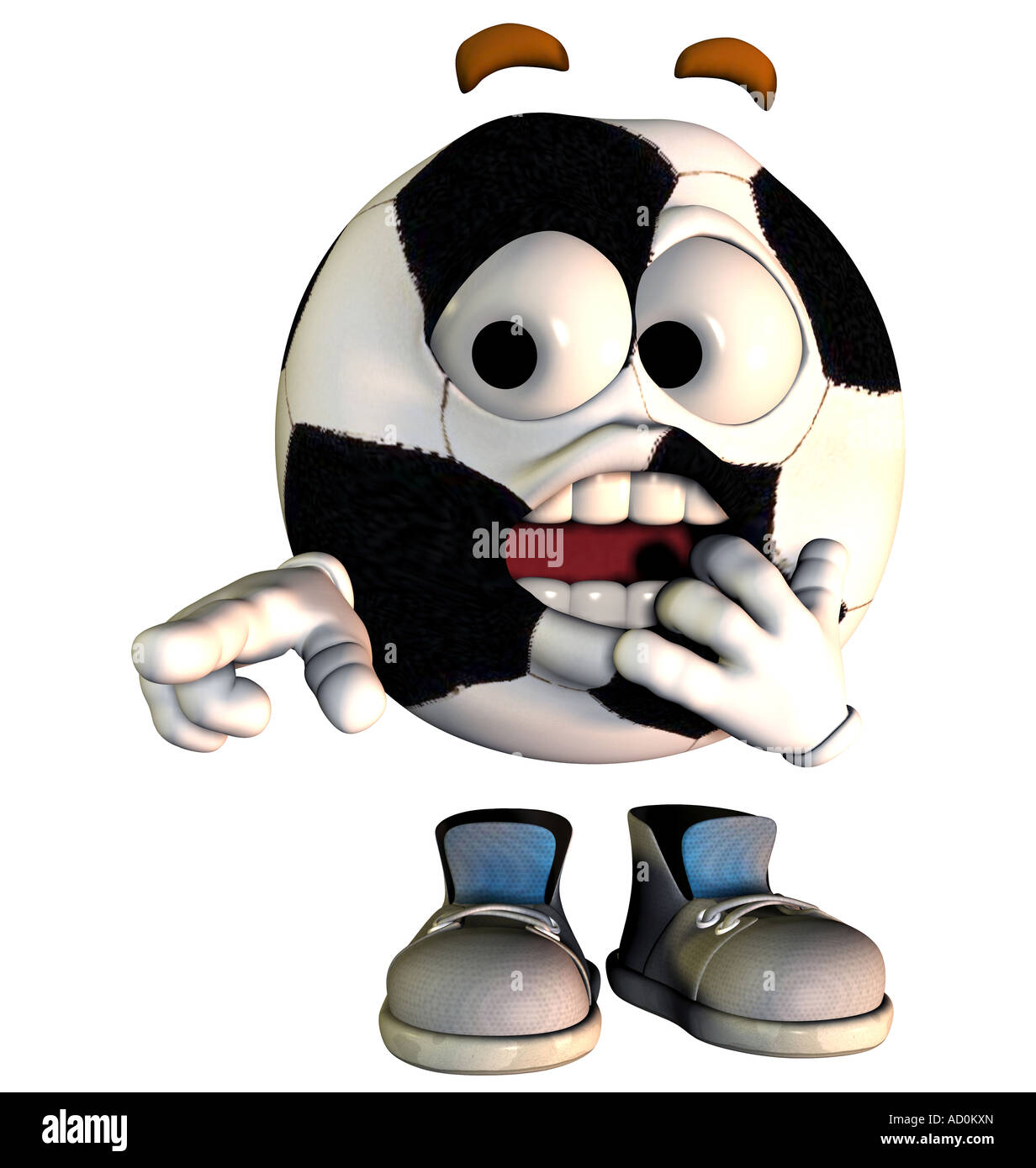 Football with face and emotions in cartoon style as symbol symbol for ...