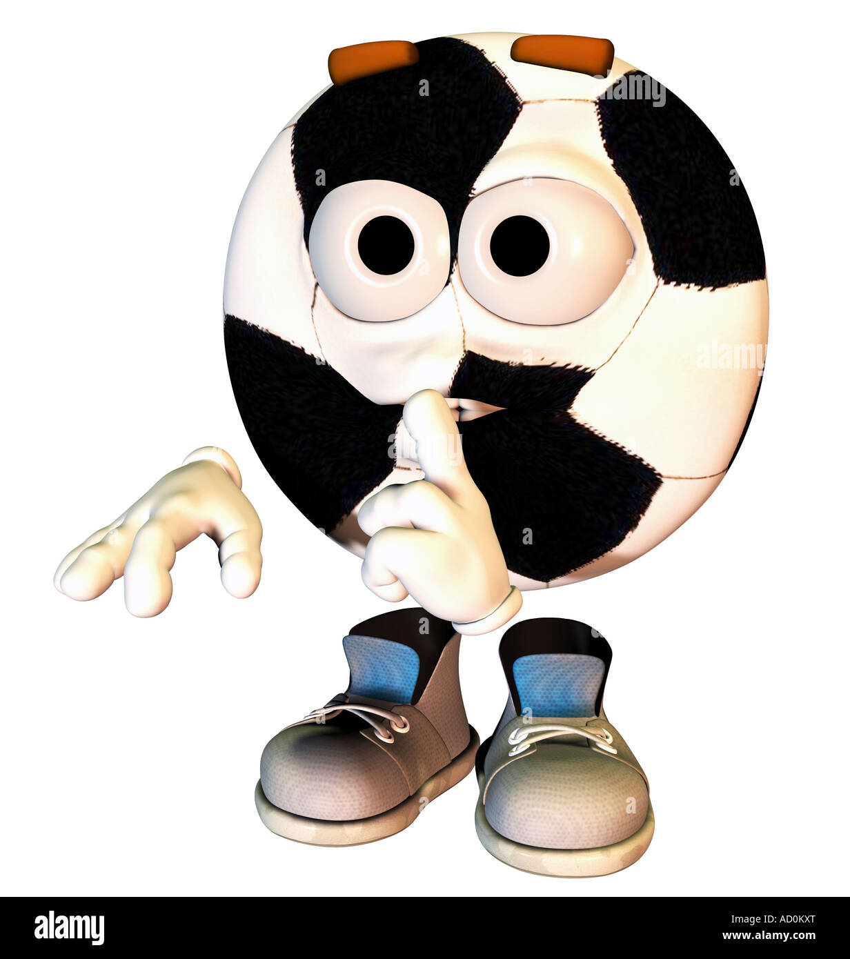 Football with face and emotions in cartoon style as symbol symbol for ...