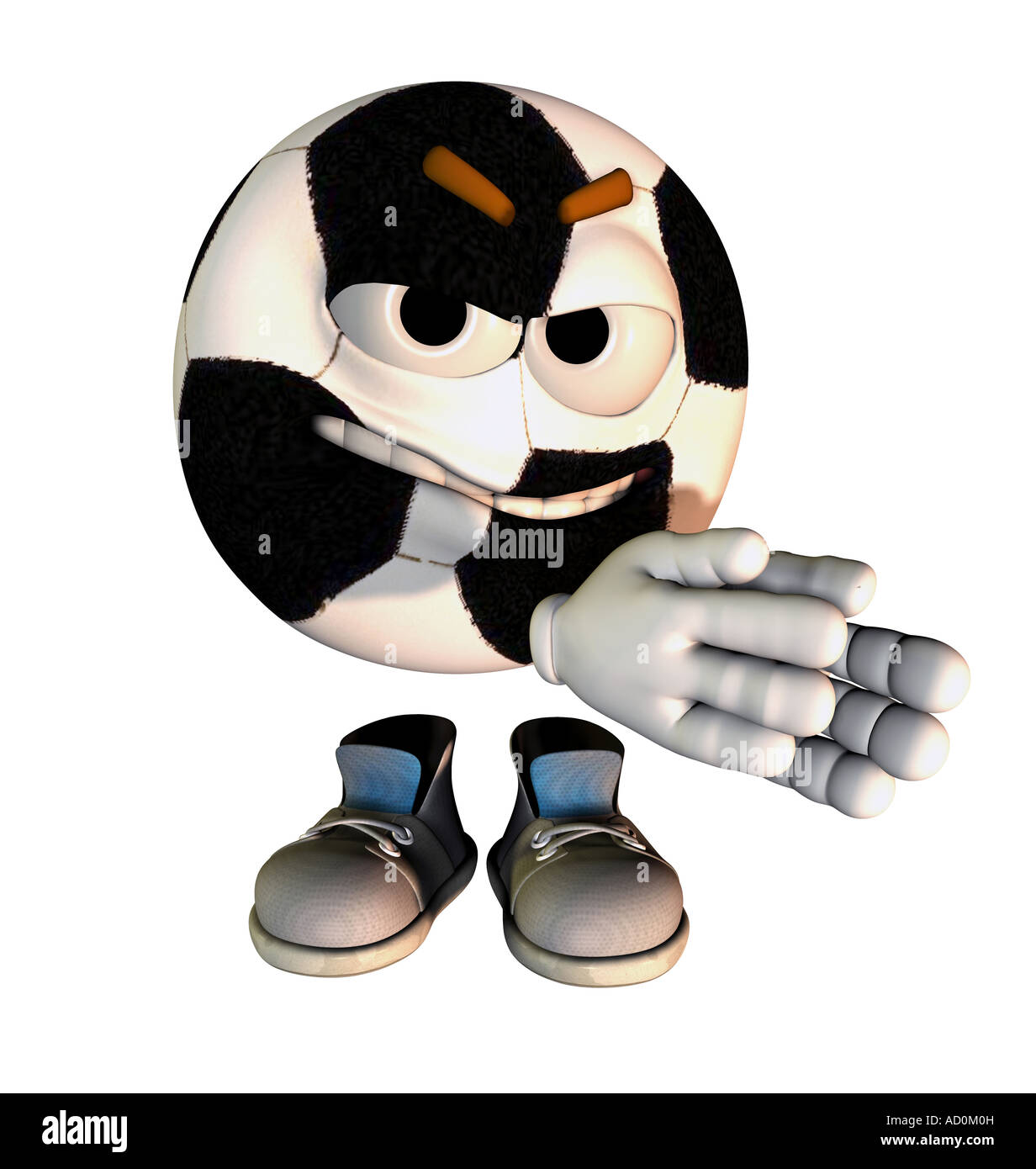 Football with face and emotions in cartoon style as symbol symbol for ...