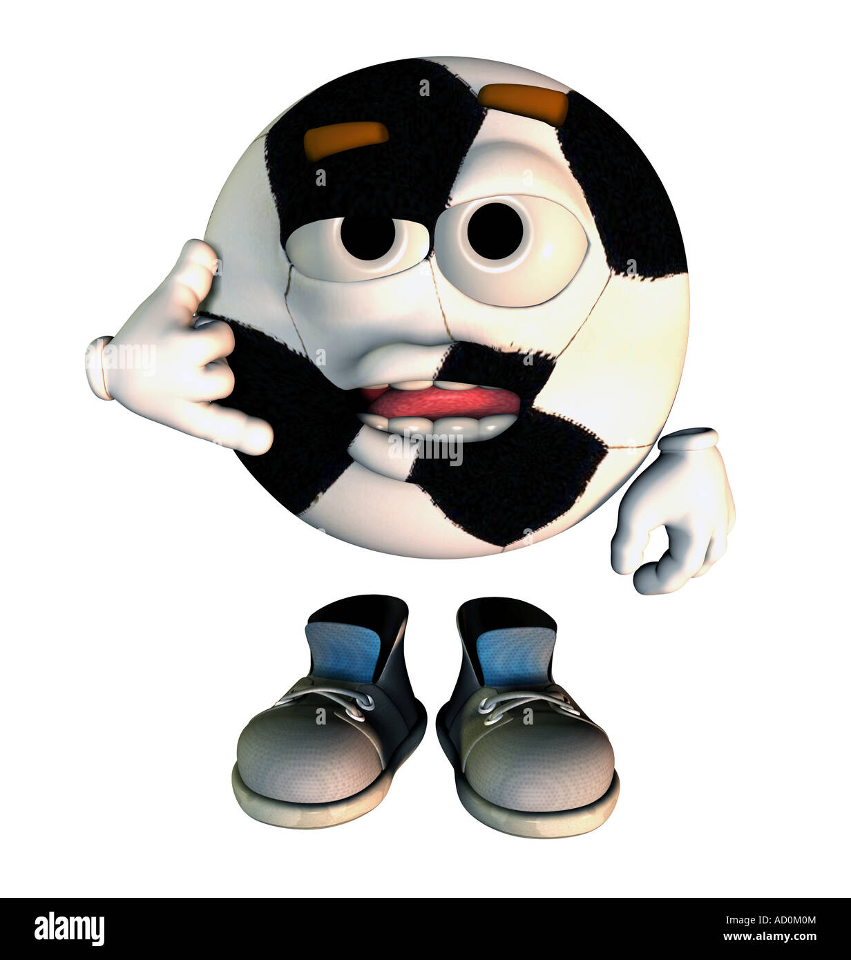 Football with face and emotions in cartoon style as symbol symbol for ...