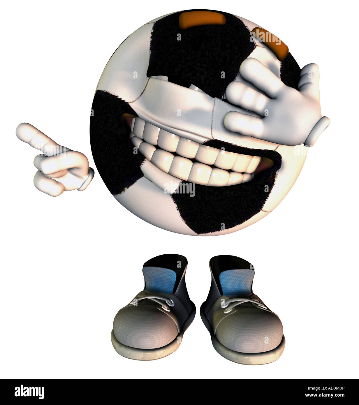 Football with face and emotions in cartoon style as symbol symbol for ...