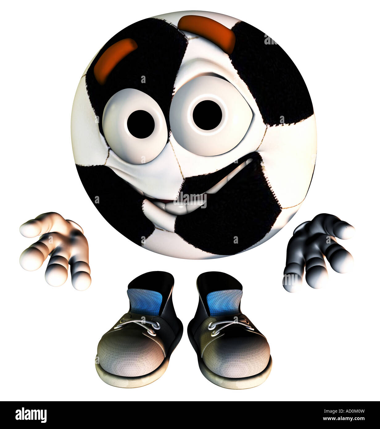 Football with face and emotions in cartoon style as symbol symbol for ...