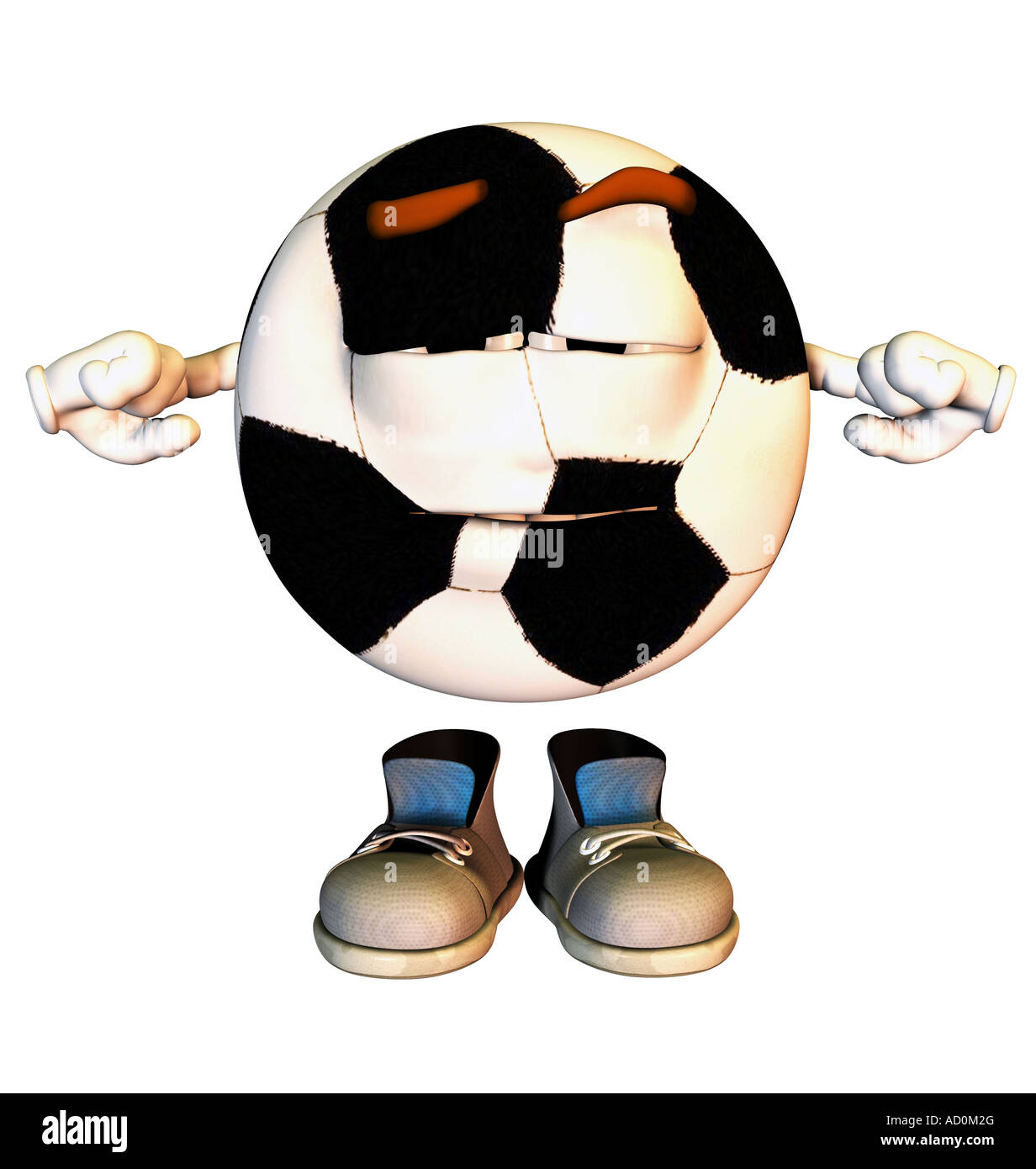 Football with face and emotions in cartoon style as symbol symbol for ...