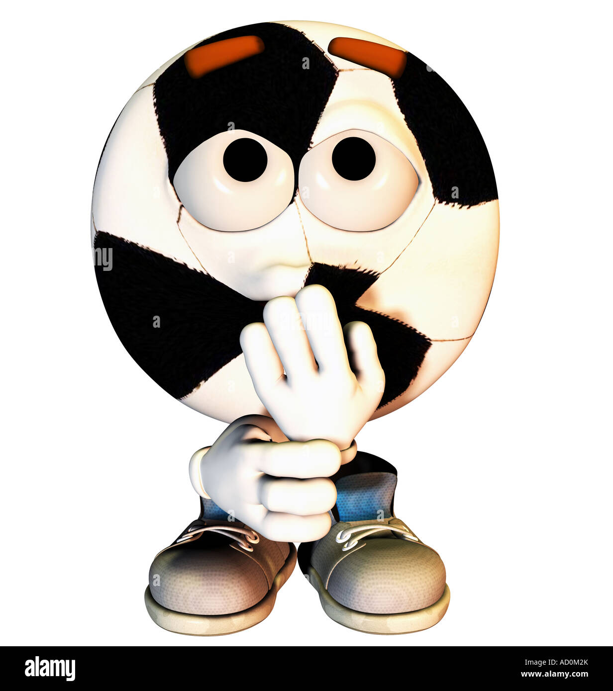 Football with face and emotions in cartoon style as symbol symbol for ...