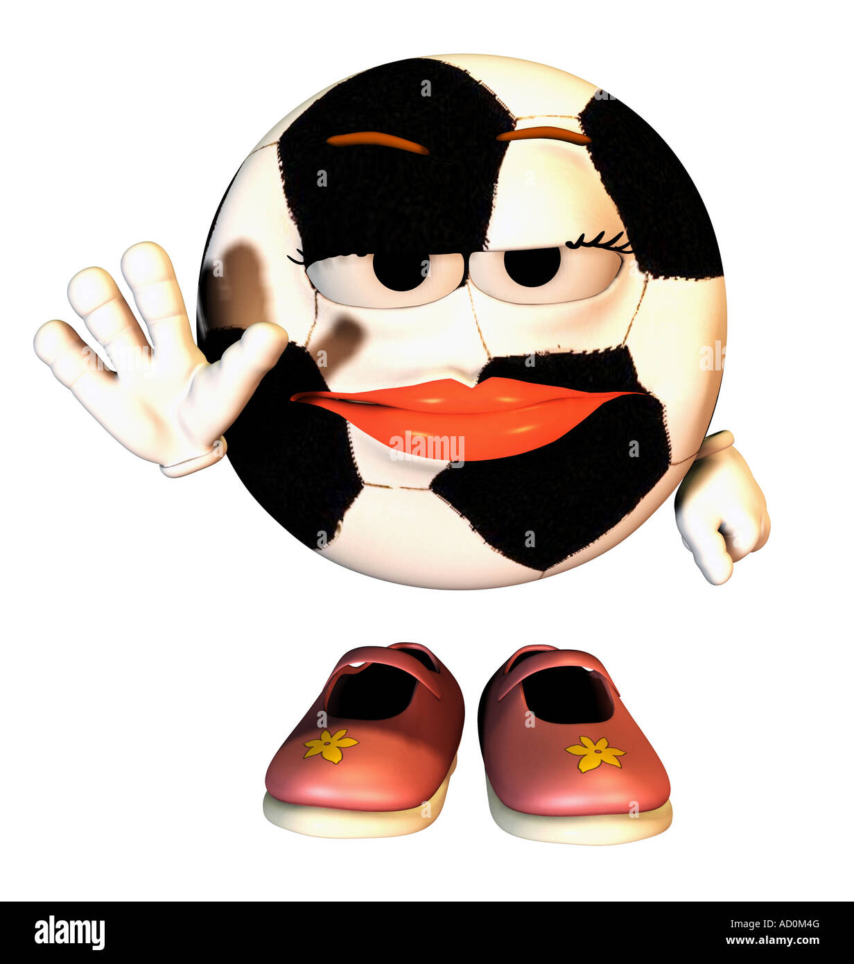Football with face and emotions in cartoon style as symbol symbol for ...