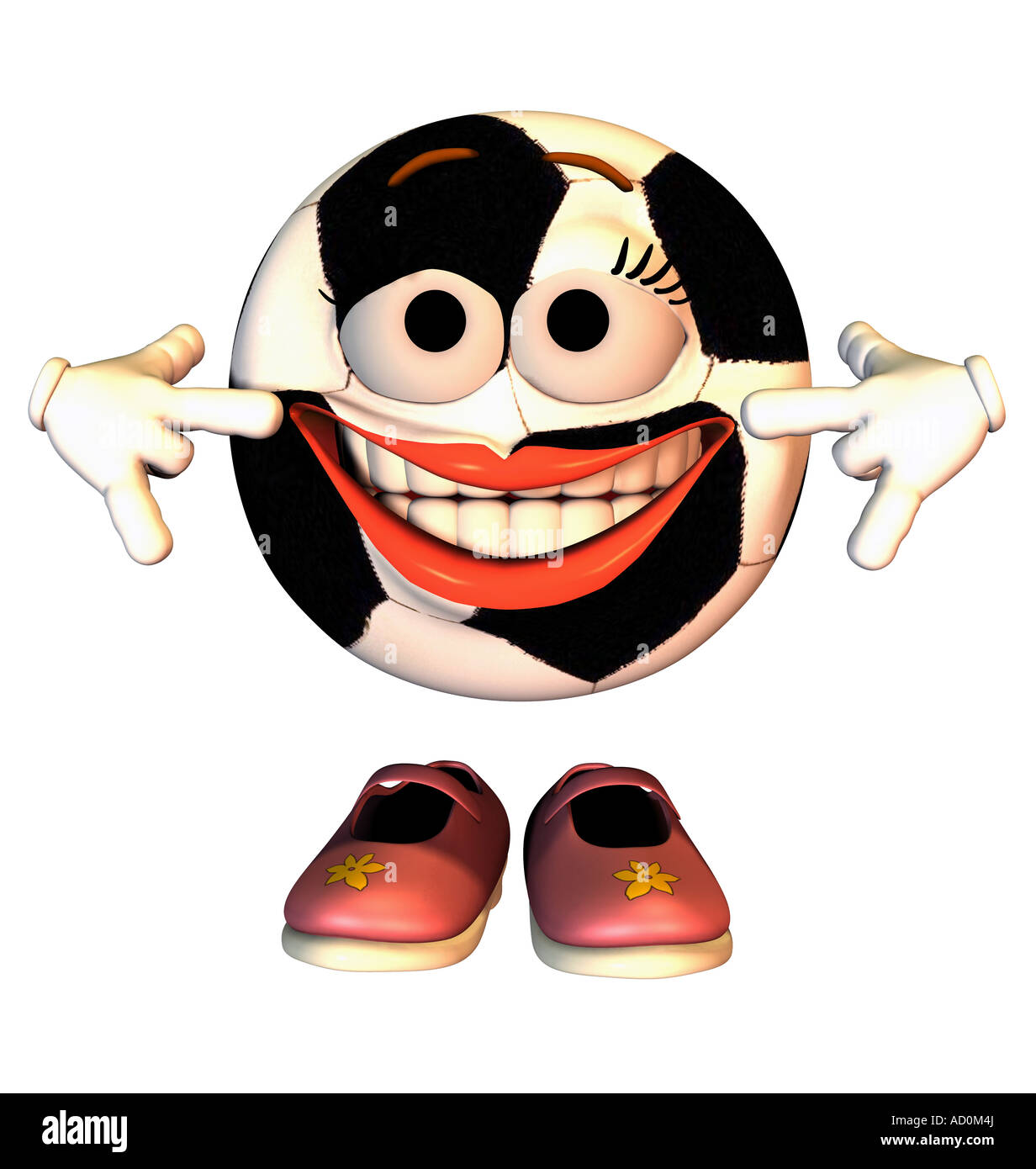 Football with face and emotions in cartoon style as symbol symbol for ...