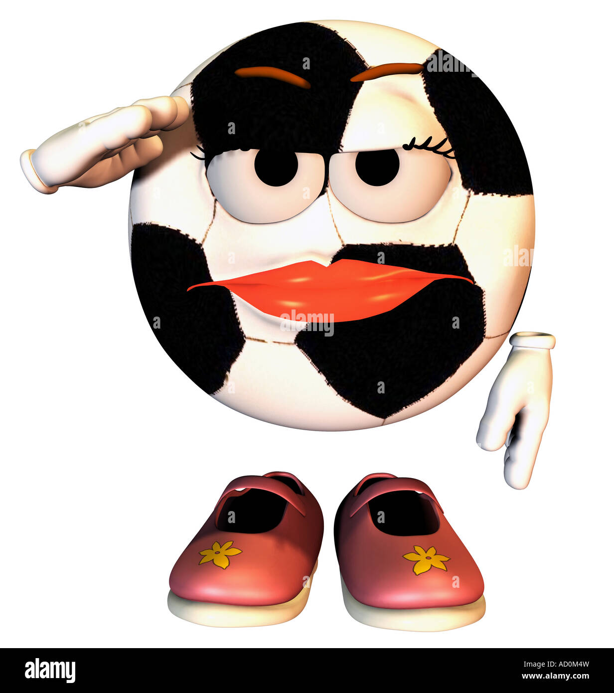 Football with face and emotions in cartoon style as symbol symbol for ...