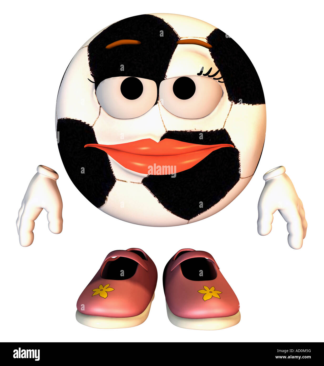 Football with face and emotions in cartoon style as symbol symbol for ...