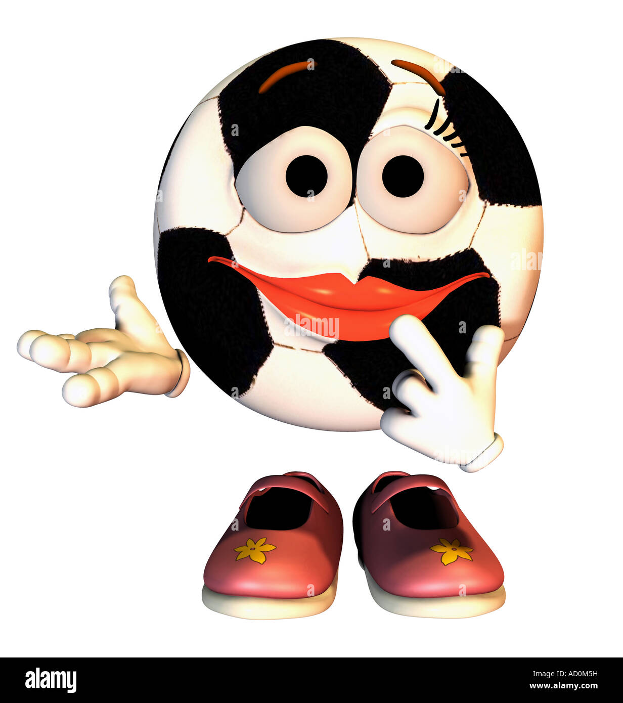 Football with face and emotions in cartoon style as symbol symbol for ...