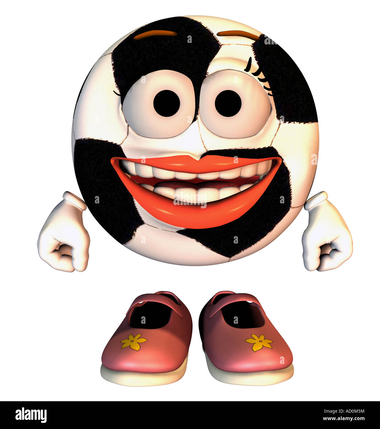 Football with face and emotions in cartoon style as symbol symbol for ...