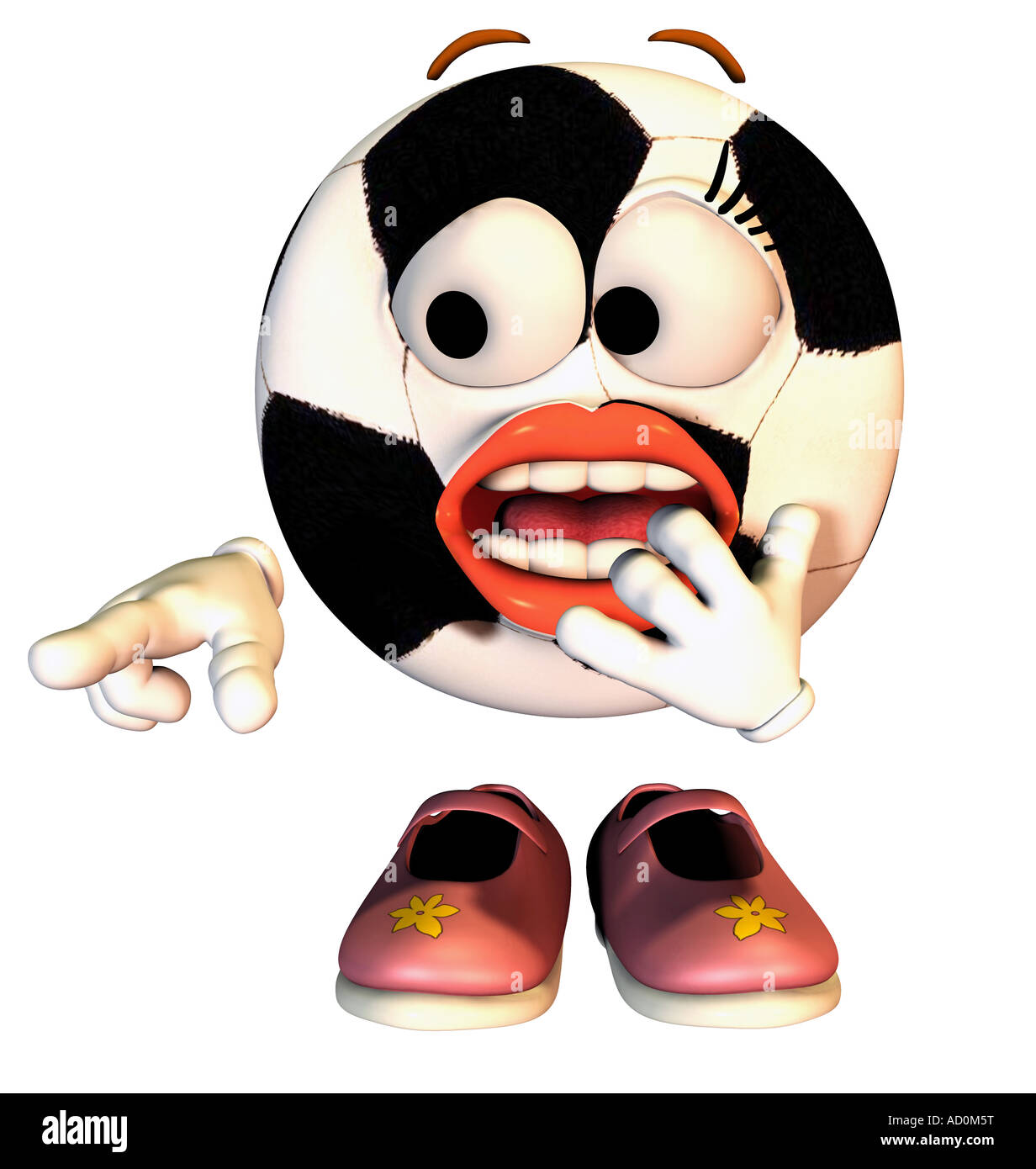 Football with face and emotions in cartoon style as symbol symbol for ...