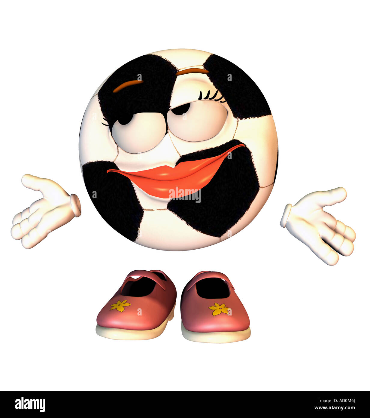 Football with face and emotions in cartoon style as symbol symbol for ...