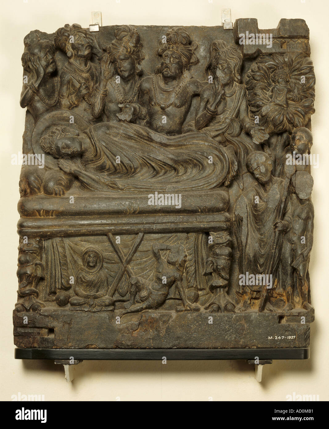 Parinirvana death buddha gandhara 2nd hi-res stock photography and ...