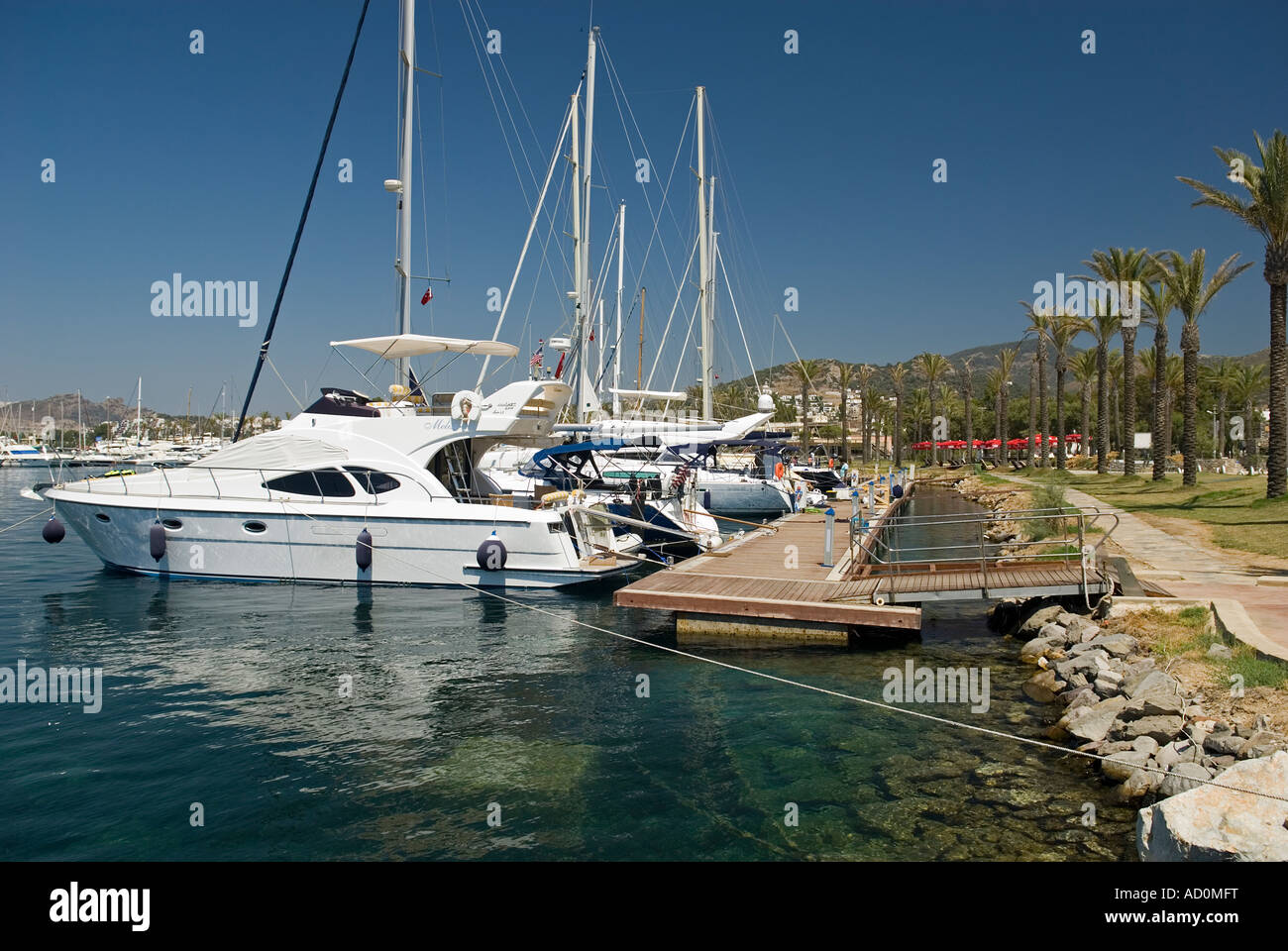 Boats in Port Bodrum Yalikavak Marina, Turkey Stock Photo - Alamy