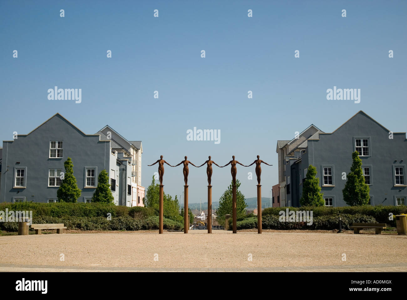 Arc Of Angels Port Marina Portishead Somerset England Stock Photo - Alamy