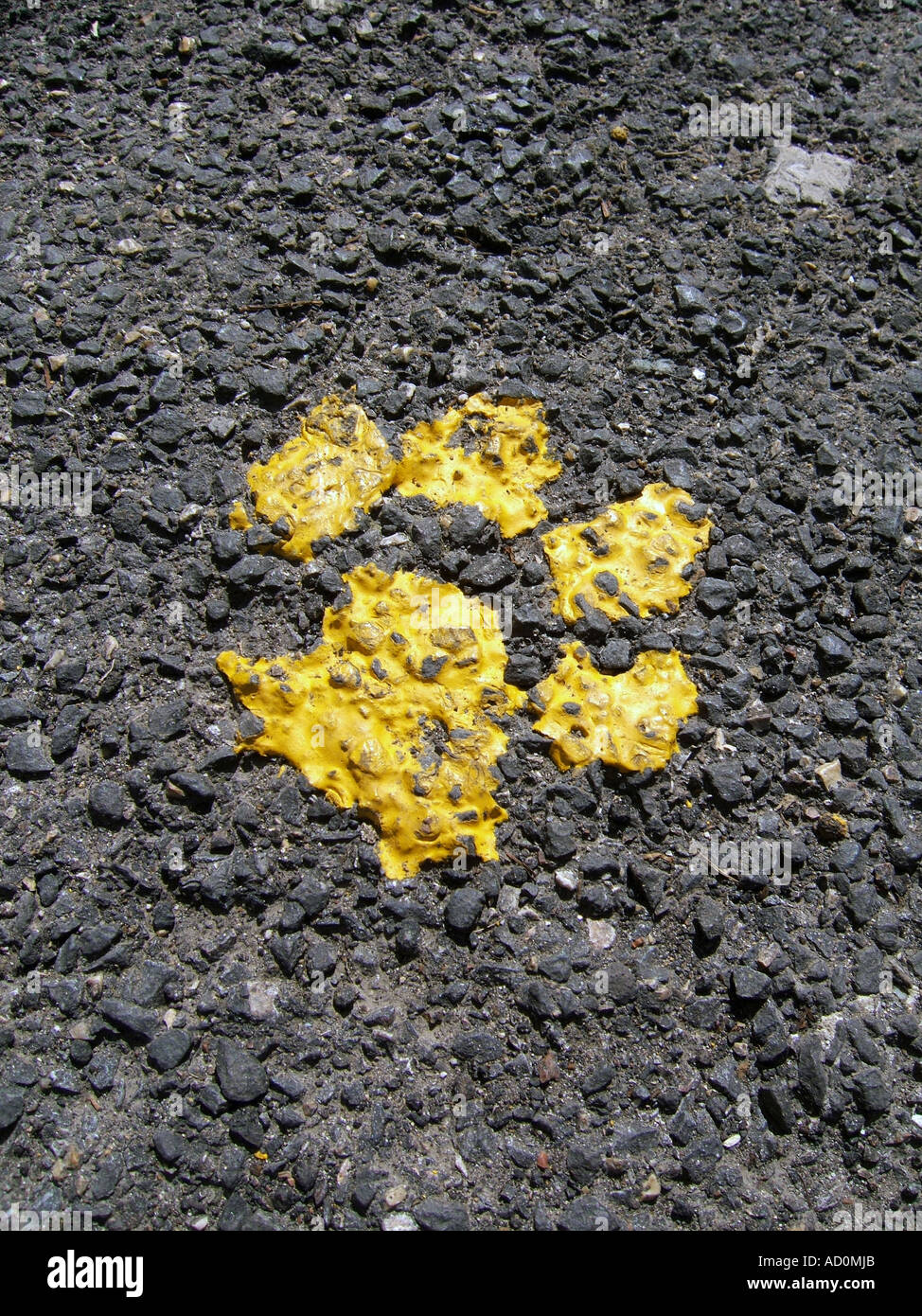 dog paw print painted on road Stock Photo - Alamy
