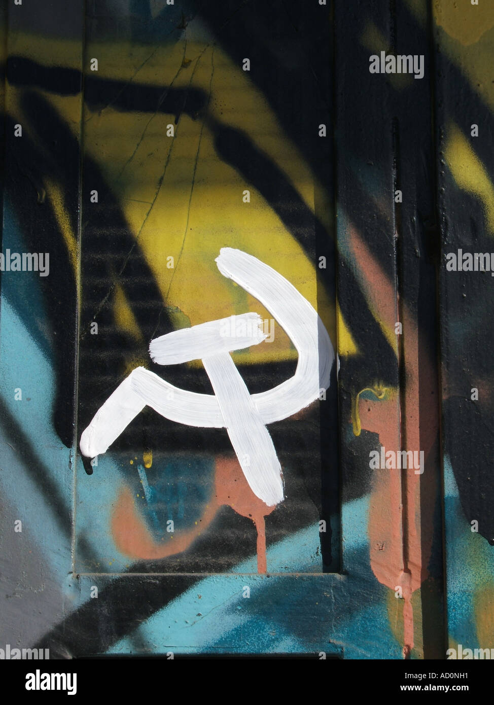 communist symbol painted on wall Stock Photo - Alamy
