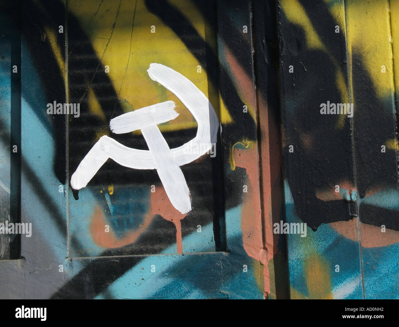 communist symbol painted on wall Stock Photo - Alamy
