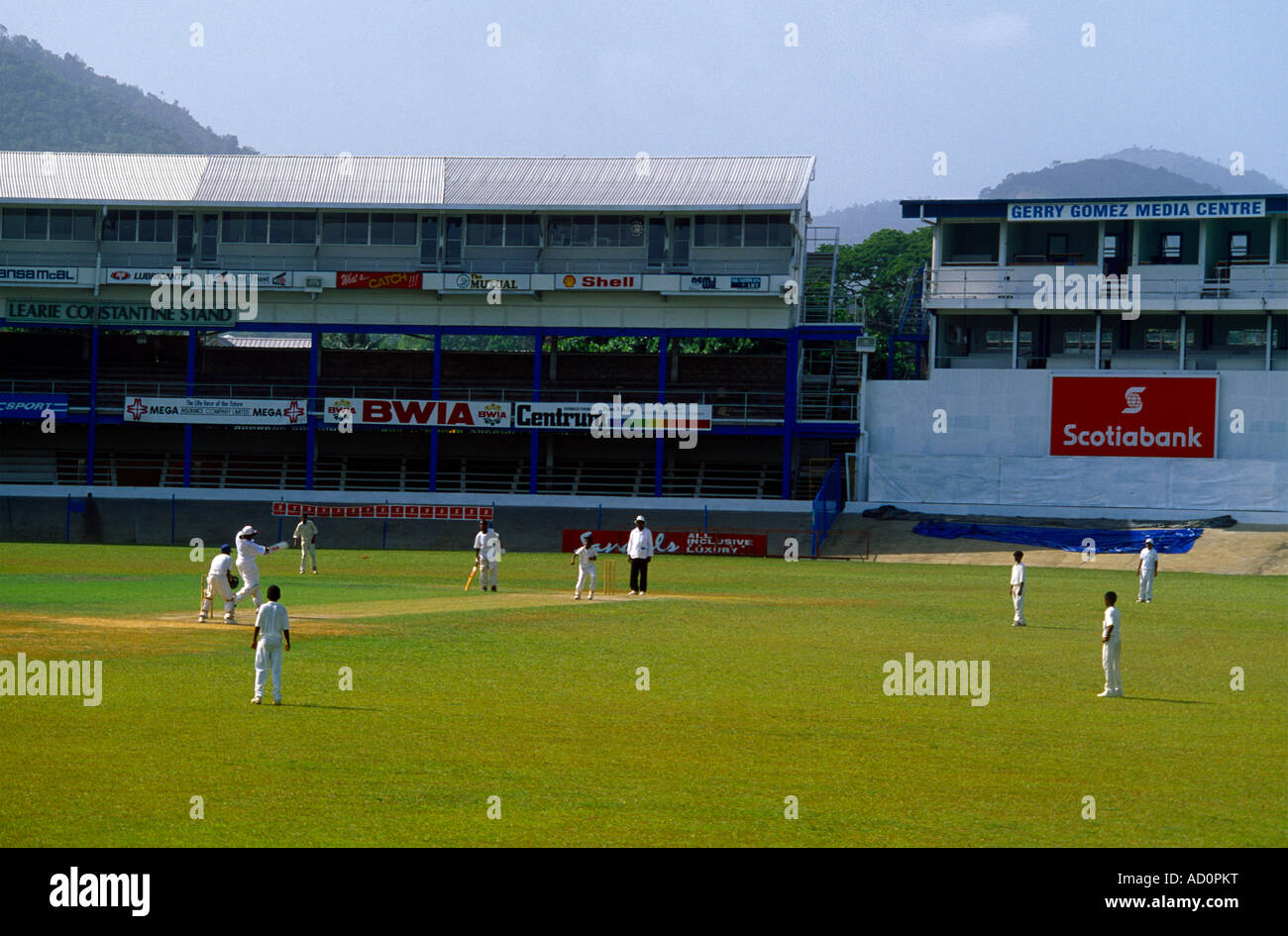 Port Of Spain Trinidad Queens Park Cricket Club Game In Progress Stock ...