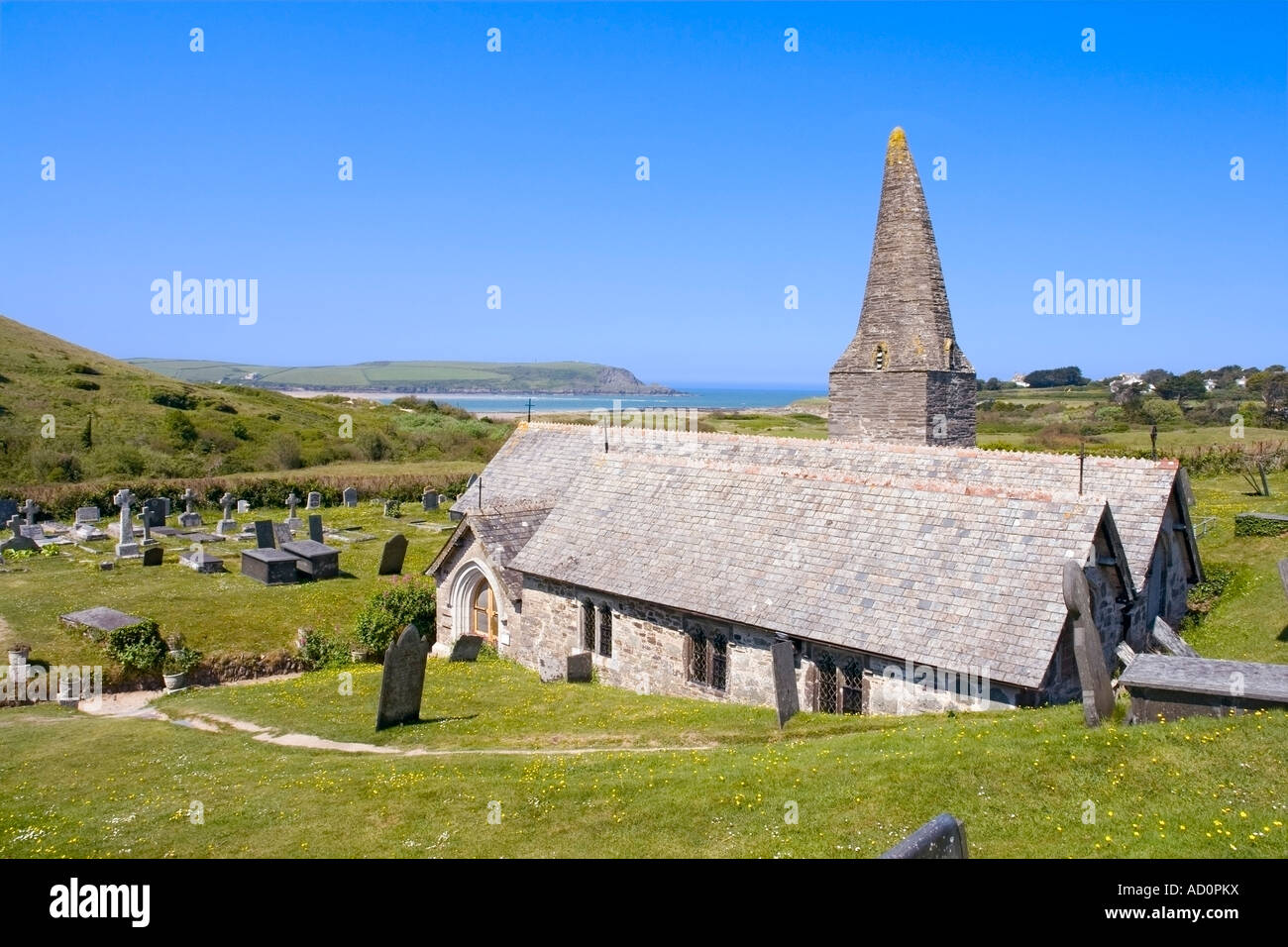 Poet st enodoc church hi-res stock photography and images - Alamy
