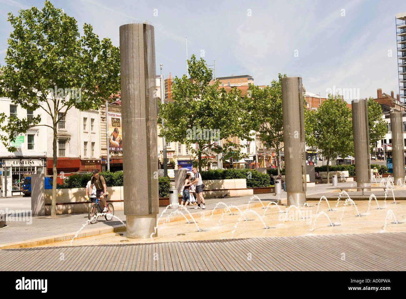 England Bristol Old City Centre Promenade fountain Stock Photo - Alamy