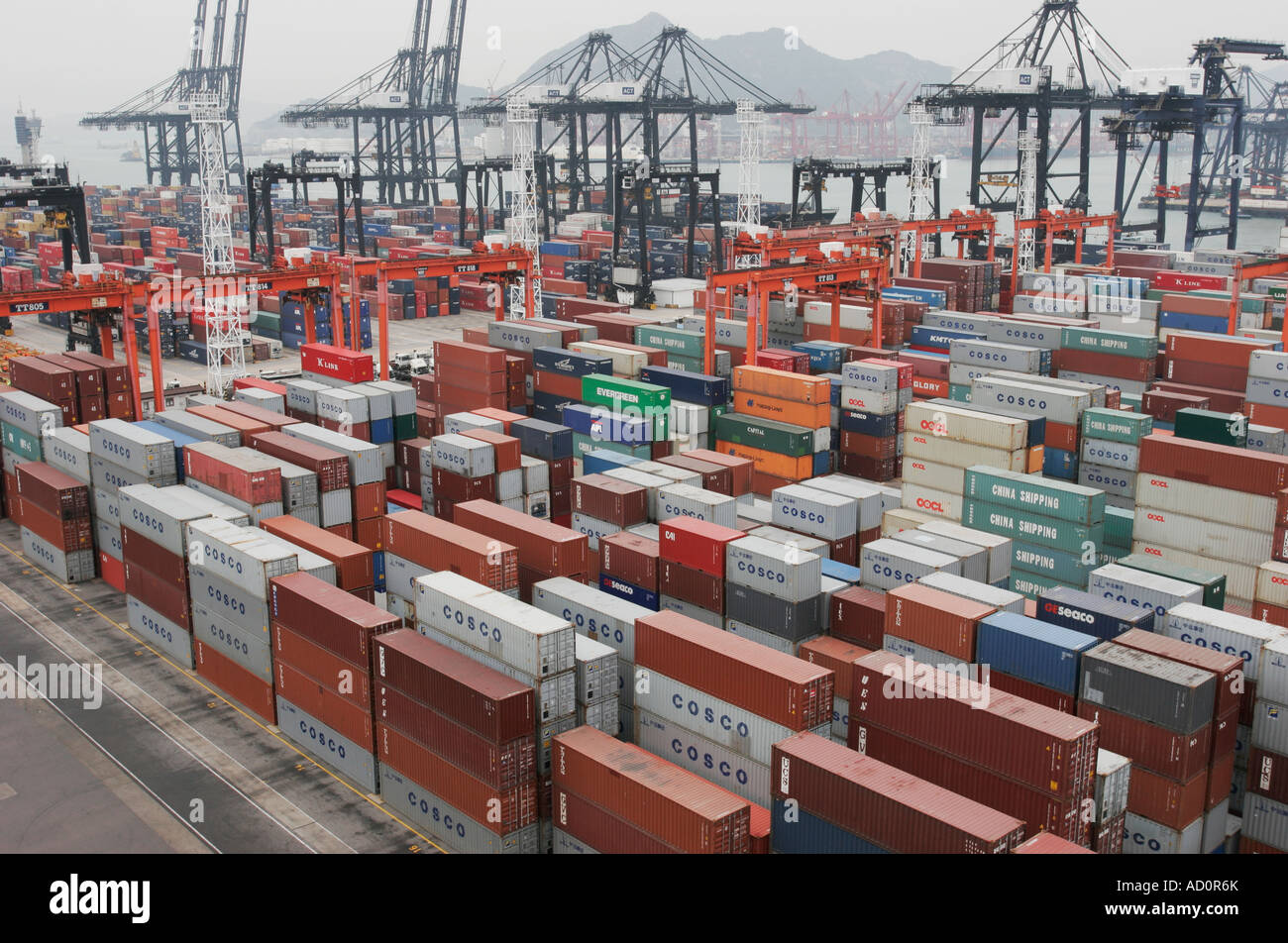 Kwai Chung container port in Hong Kong Stock Photo - Alamy