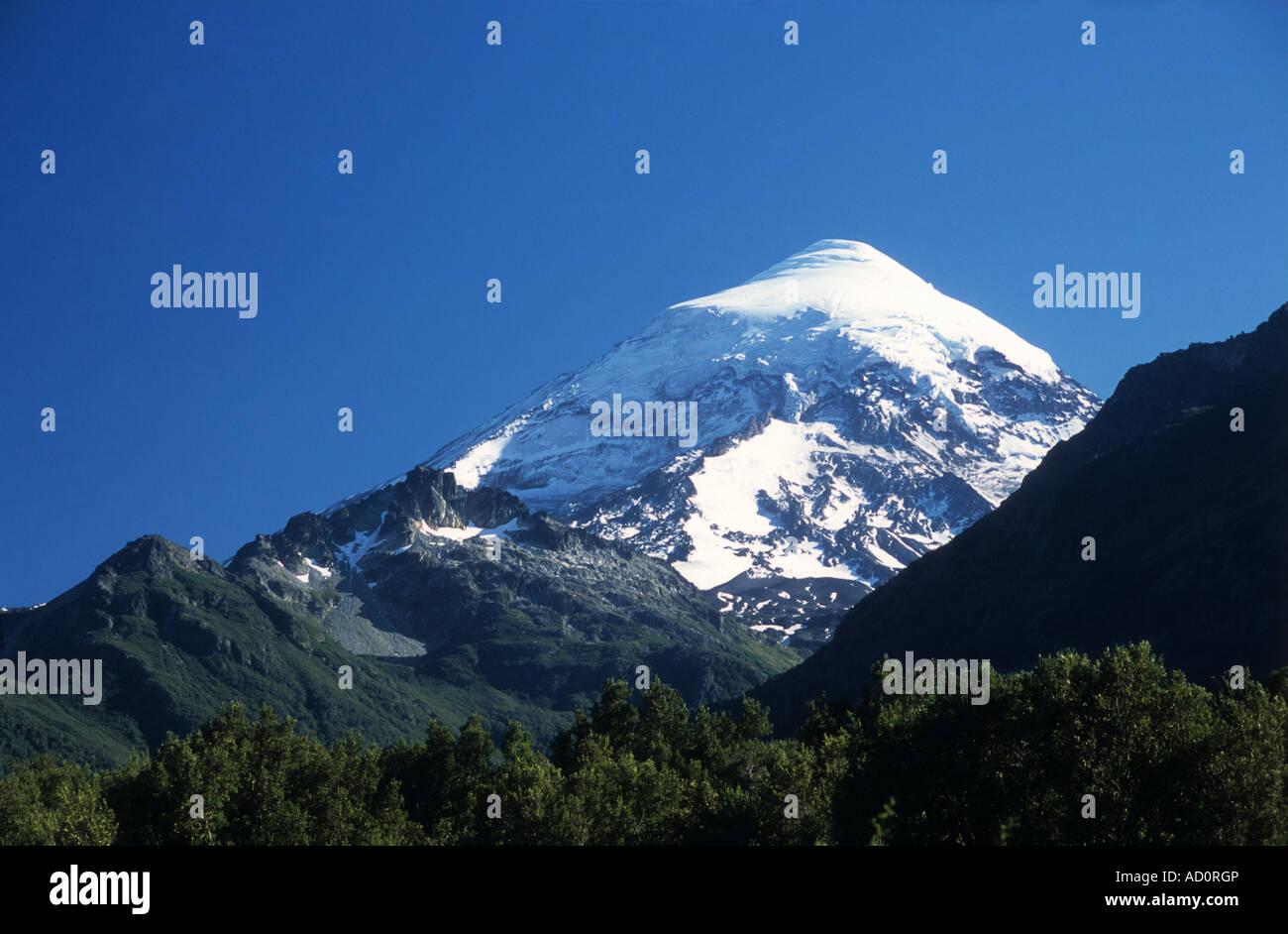 Lanin volcano, Lanin National Park, Neuquen Province, Argentina Stock ...