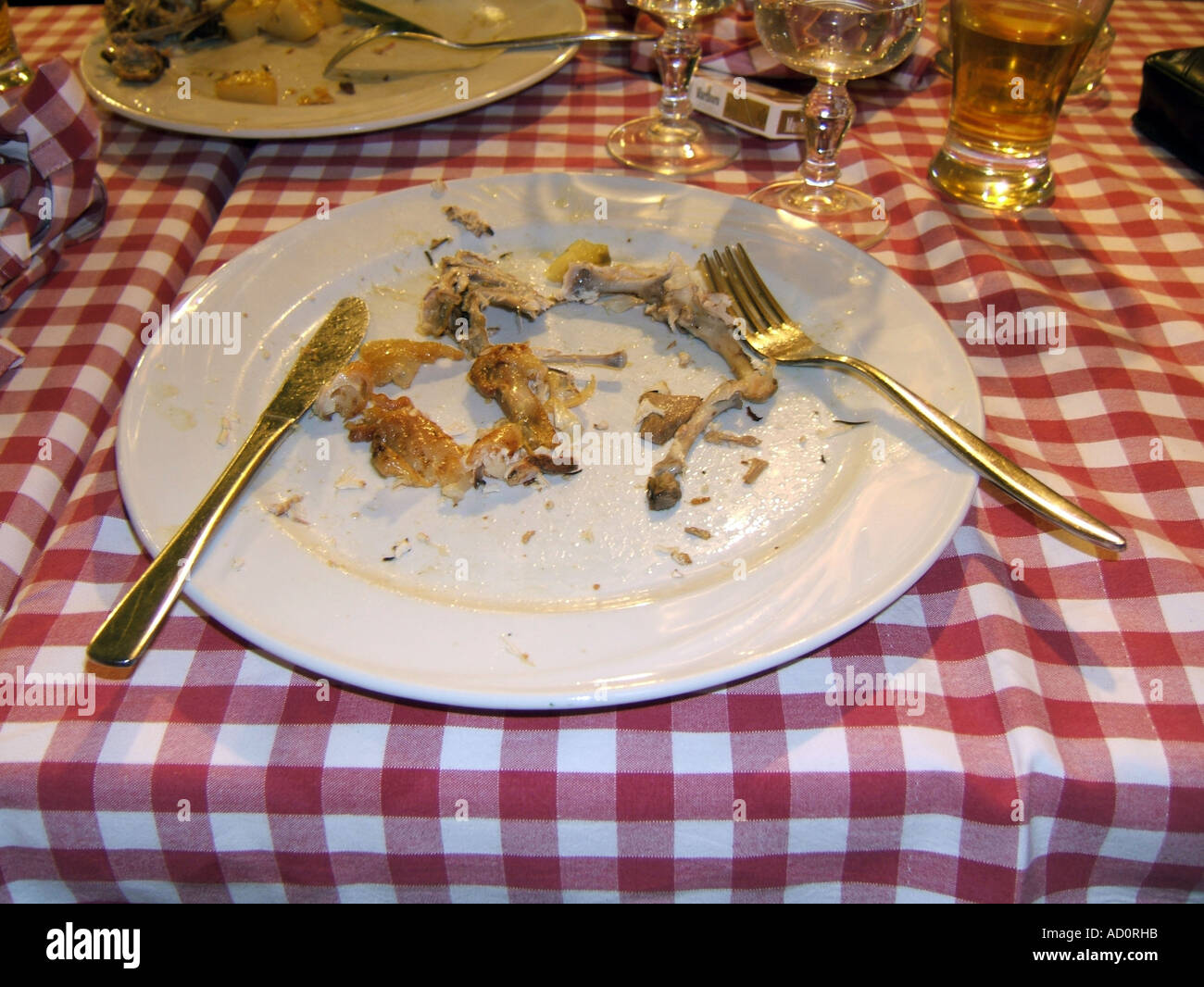 empty plate in restaurant Stock Photo - Alamy