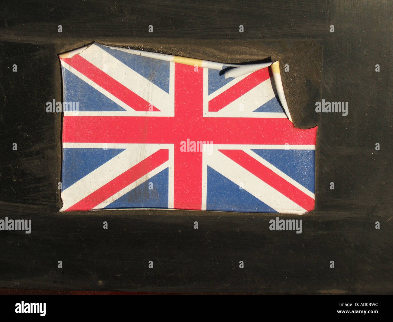 old union jack sticker on car Stock Photo - Alamy