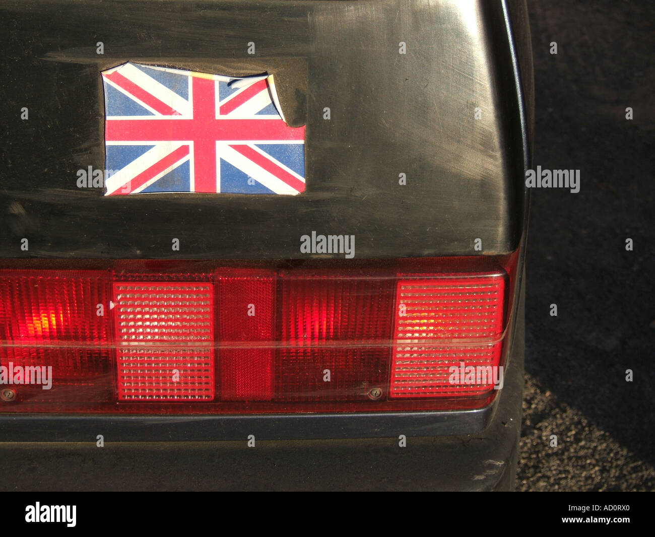old union jack sticker on car Stock Photo - Alamy