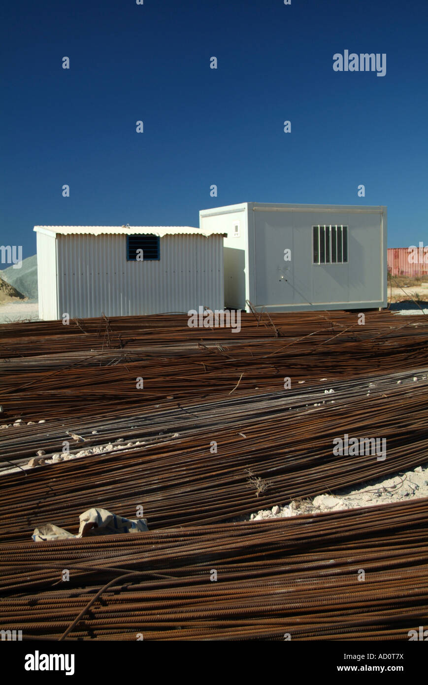 building site hut Stock Photo - Alamy