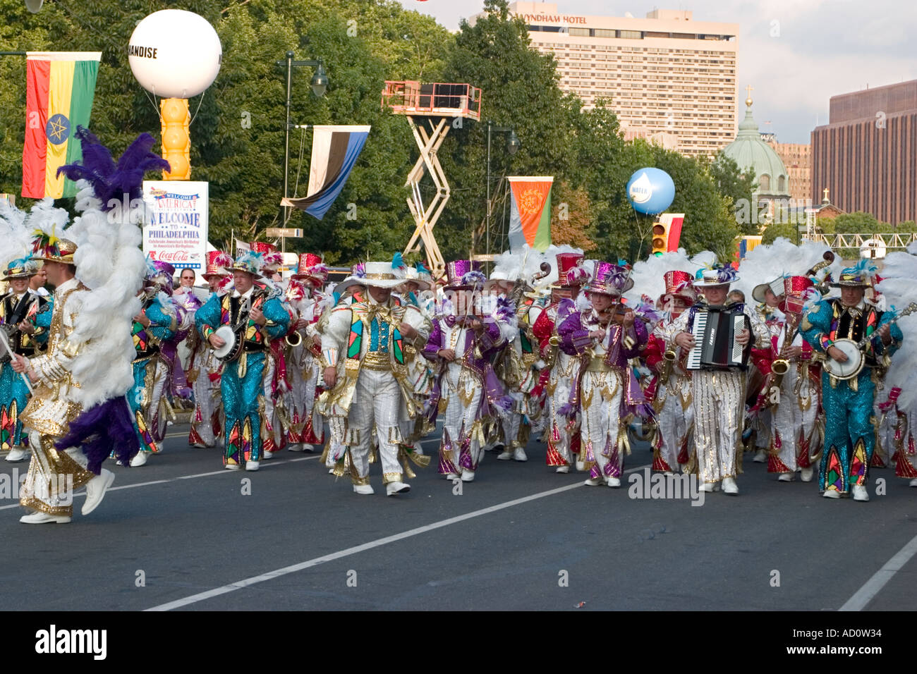Ferko String Band playing at 4th of July parade Benjamin Franklin ...