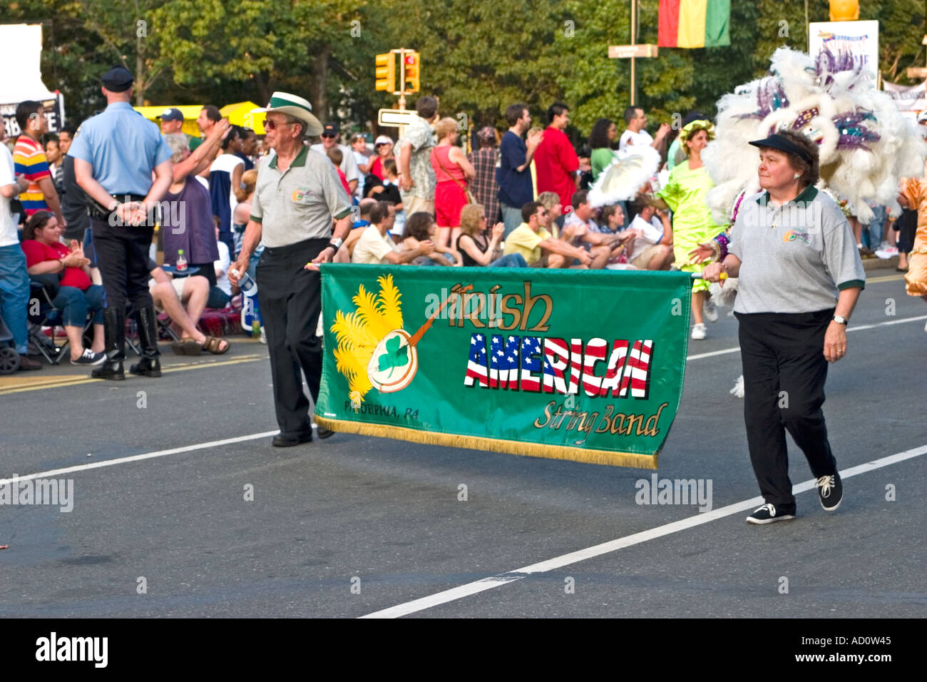 Irish American String Band banner 4th of July parade Benjamin Franklin ...