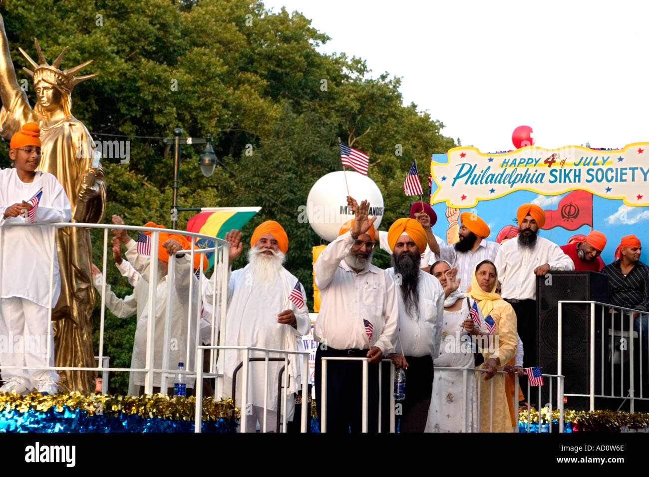 Philadelphia Sikh Society float 4th of July parade Benjamin Franklin ...