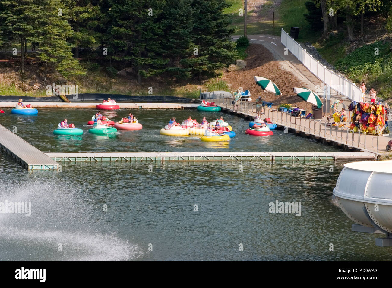 Bumper Boats Camel Beach water park Pocono Mountains Pennsylvania Stock ...