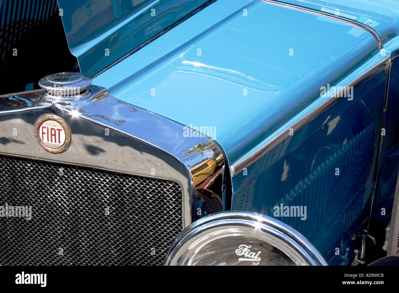 Blue Fiat I Stock Photo - Alamy