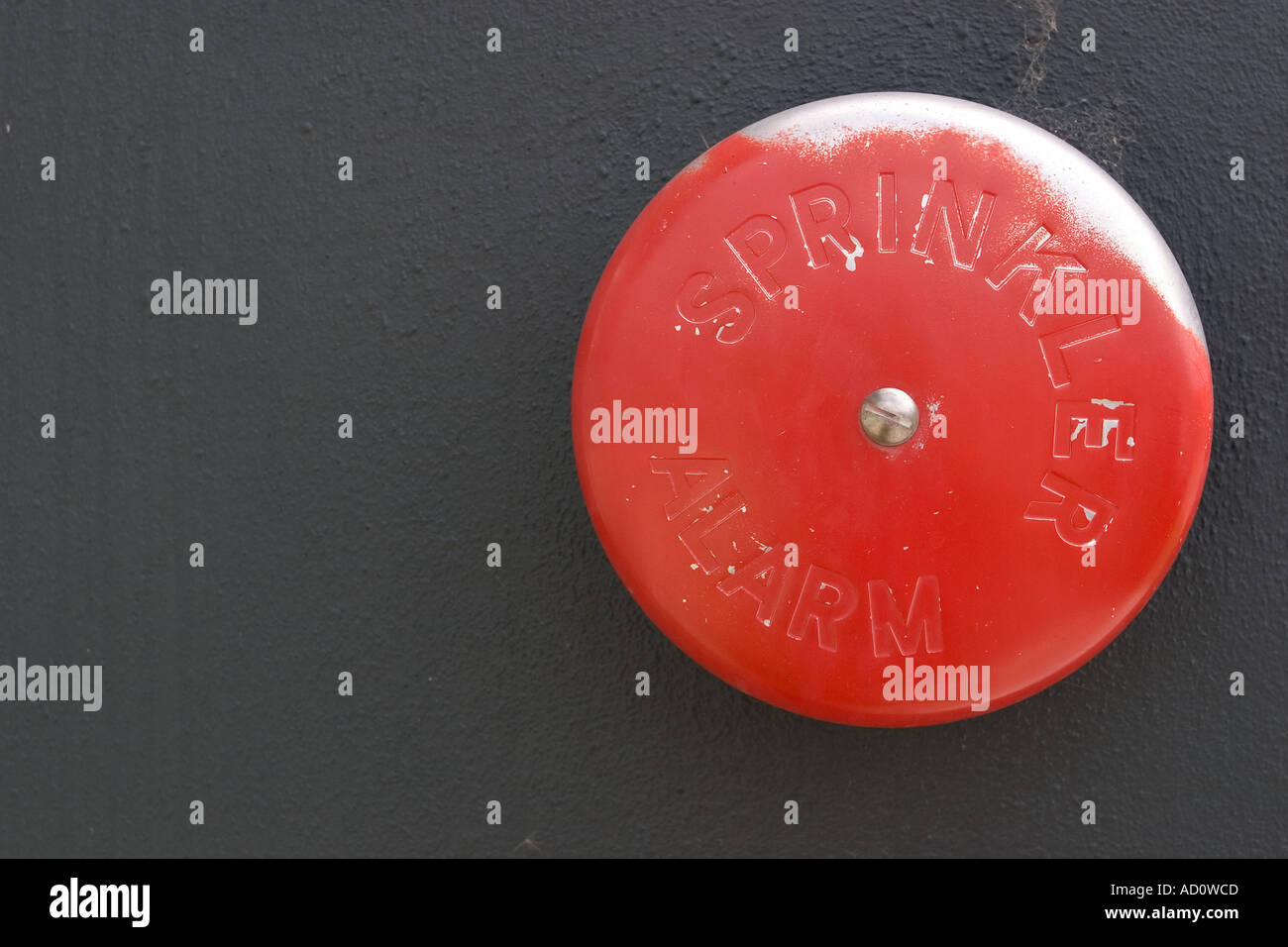 Red Fire Alarm Bell Stock Photo - Alamy