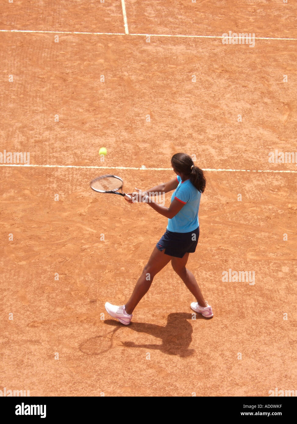 mashona washington in action at the italian open tournament rome, 2006 ...