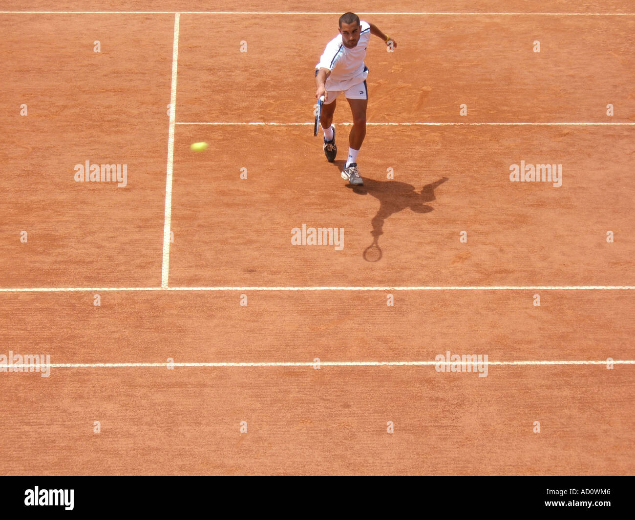 tennis player in action Stock Photo - Alamy