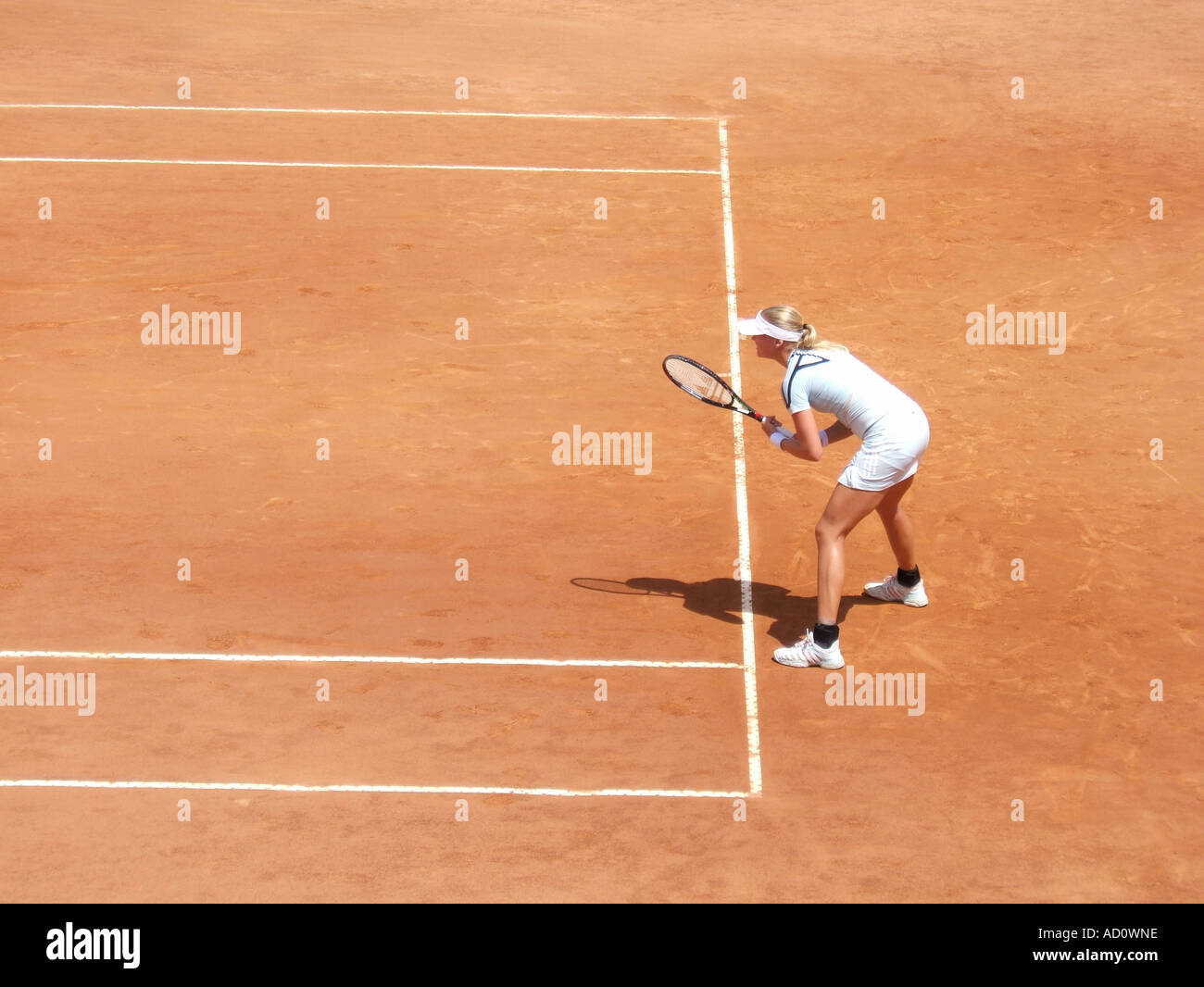 anna lena groenfeld in action at the italian open tournament rome, 2006 ...