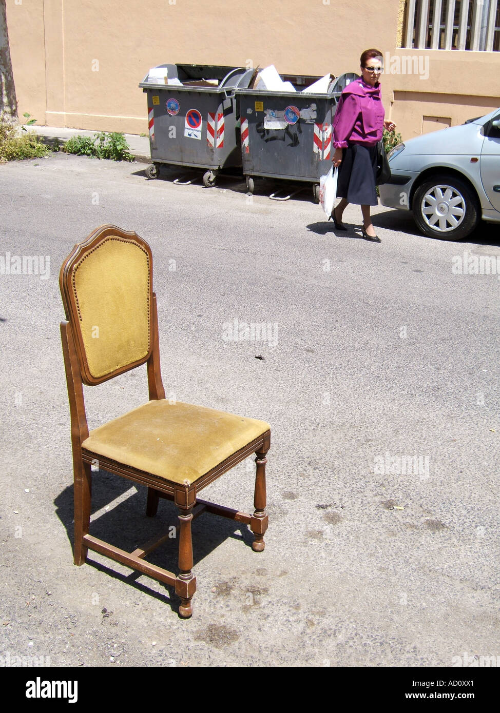 one old chair left in street Stock Photo - Alamy