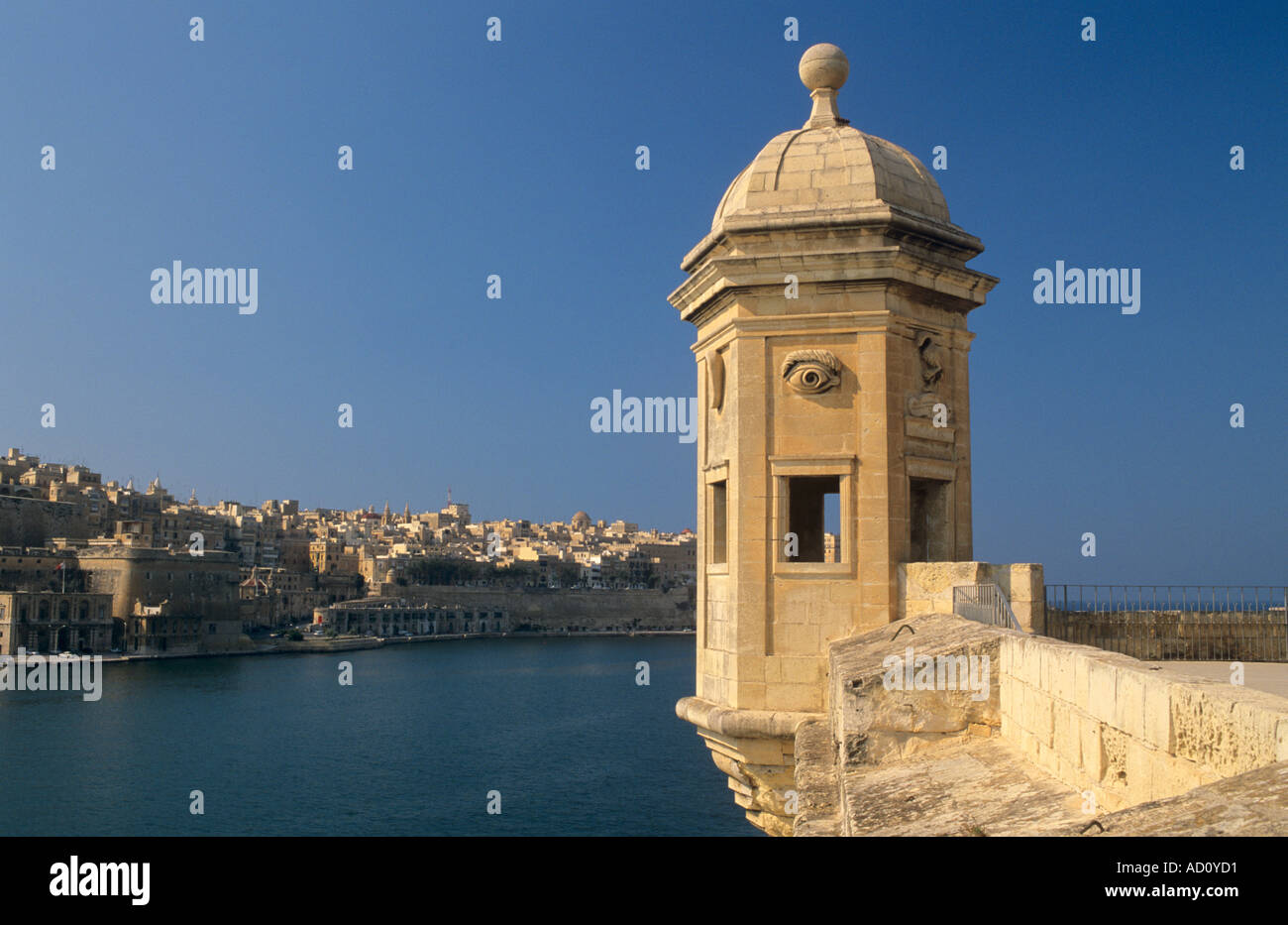 Sentry post Grand Harbour Valletta Malta Stock Photo - Alamy