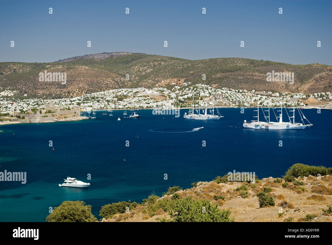 Crusing ships in Bodrum, Turkey Stock Photo - Alamy