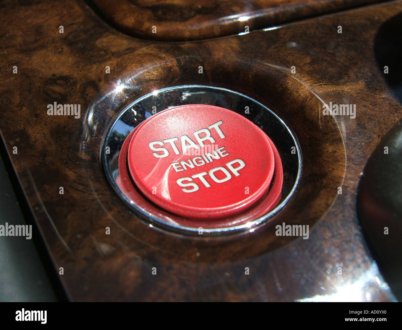 ignition button in jaguar luxury sports car Stock Photo - Alamy