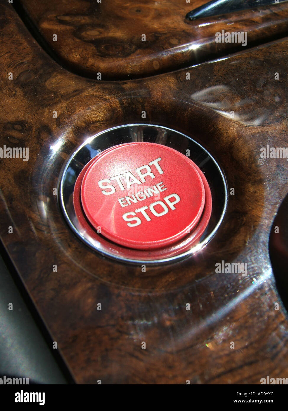 ignition button in jaguar luxury sports car Stock Photo - Alamy