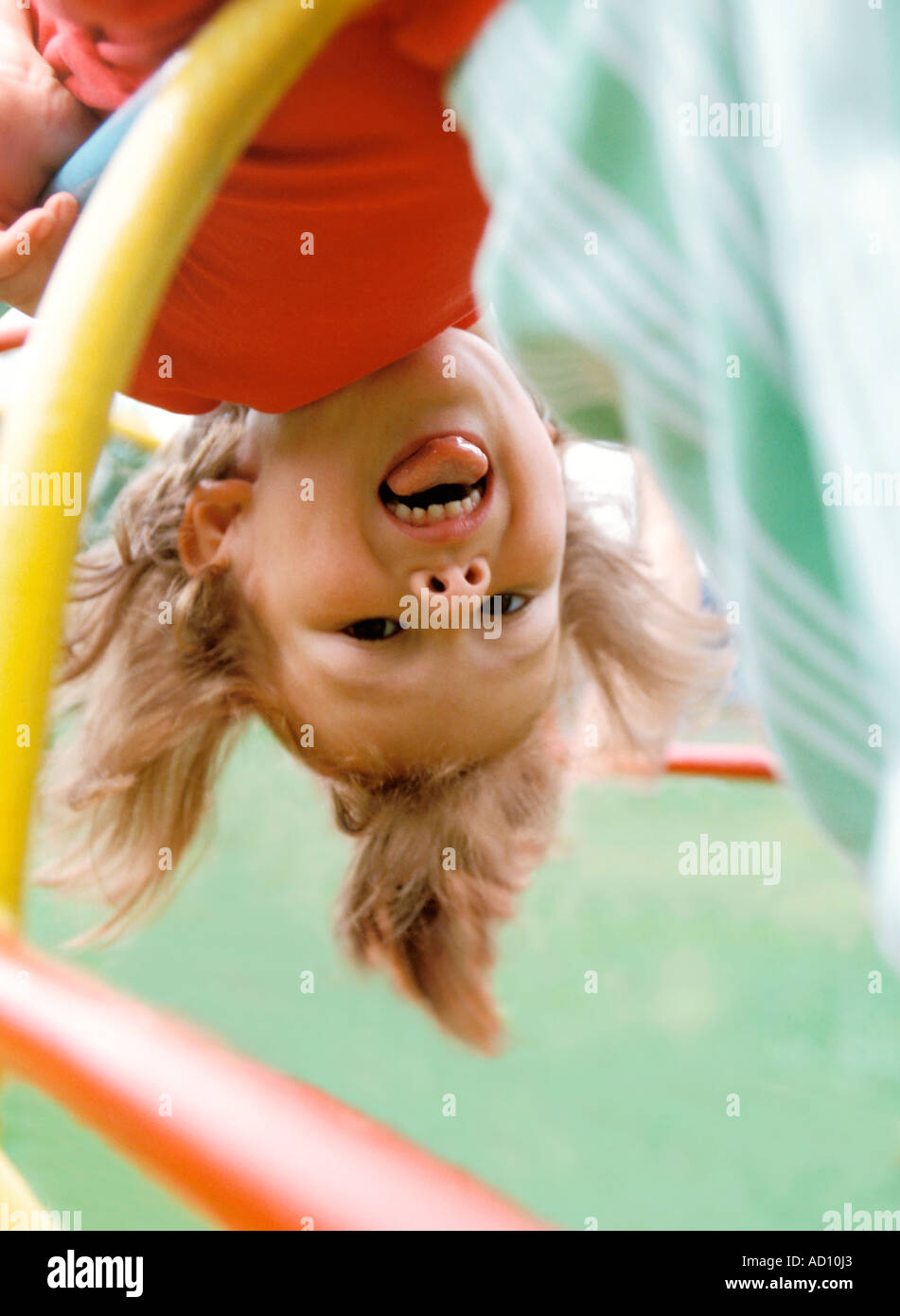 Girls at park upside down hi-res stock photography and images - Alamy