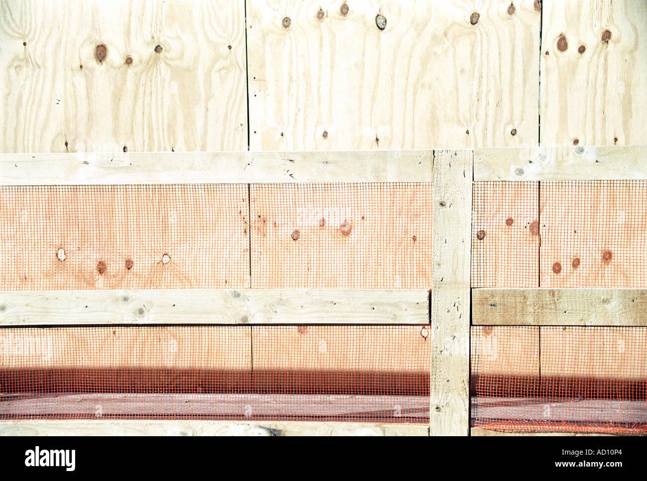 wooden fence on building site Stock Photo - Alamy